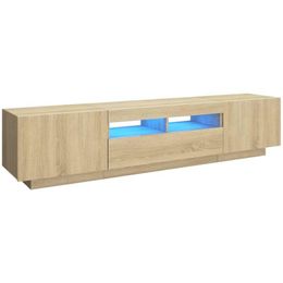 TV-Schrank mit LED-Leuchten Sonoma-Eiche 180x35x40 cm vidaXL