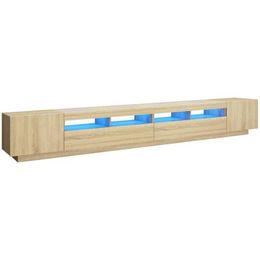 TV-Schrank mit LED-Leuchten Sonoma-Eiche 300x35x40 cm vidaXL