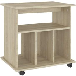 vidaXL - Rollschrank Sonoma-Eiche 60x45x60 cm Holzwerkstoff