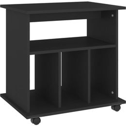 vidaXL - Rollschrank Schwarz 60x45x60 cm Holzwerkstoff