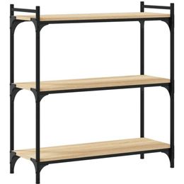 Bücherregal 3 Böden Sonoma-Eiche 80x30x86 cm Holzwerkstoff vidaXL