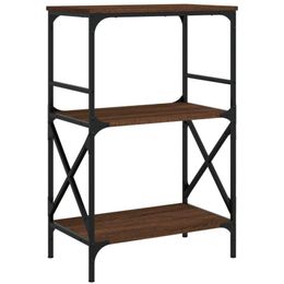 Bücherregal 3 Böden Braun Eiche 59x35x90,5 cm Holzwerkstoff vidaXL