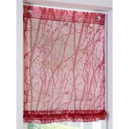 Raffrollo HEINE HOME Gr. 3, lila (beere), B:80cm H:140cm, Raffrollos