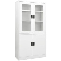 Büroschrank Weiß 90x40x180 cm Stahl vidaXL