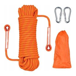 Sicherheitsseil, Nylonseil, Outdoor-Kletterseil, Kletterseil, Kletterseil, Rettungsseil, Abfahrtsseil, Kletterseil, 20 Meter, Orange, 12 mm