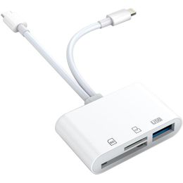 2-in-1-OTG-Schnittstelle für Apple-Android-Mobiltelefone, anwendbar auf SD/TF/USB2.0-Kartenleser-Dockingstation-HUB