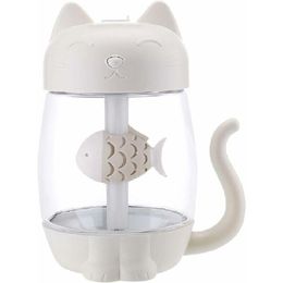 Cat Cool Mist USB-Luftbefeuchter, 3 in 1, 350 ml, Polymer-Wassernebelmodus und automatische Abschaltung, Luftbefeuchter für Kinder mit 6 wechselnden