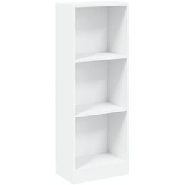 Bücherregal 3 Fächer Weiß 40x24x109 cm Holzwerkstoff vidaXL