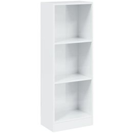 Bücherregal 3 Fächer Hochglanz-Weiß 40x24x109 cm Holzwerkstoff vidaXL