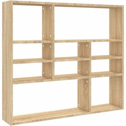 vidaXL - Wandregal Sonoma-Eiche 90x16x78 cm Holzwerkstoff