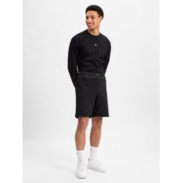 Hugo Sweatshorts Herren Baumwolle gemustert, schwarz