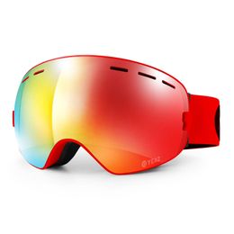 YEAZ Ski- Snowboardbrille mit Rahmen rot verspiegelt XTRM-SUMMIT