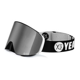 YEAZ Magnet-Ski-Snowboardbrille silber verspiegelt/silber APEX