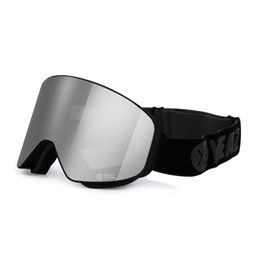 YEAZ Magnet-Ski-Snowboardbrille silber verspiegelt/schwarz APEX