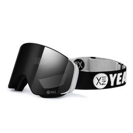 YEAZ Magnet-Ski-Snowboardbrille schwarz/silber APEX