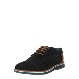 Bugatti Schn&uuml;rschuh Herren Gr&ouml;&szlig;e 47 nachtblau / cognac