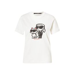 K by KARL LAGERFELD Karl Lagerfeld T-Shirt Damen Gr&ouml;&szlig;e XXL creme / rot / schwarz