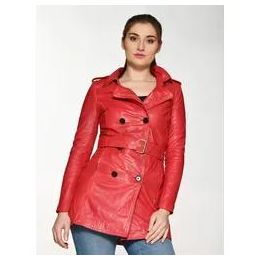 Langjacke Maze "Culima" Gr. L, rot, Damen, Obermaterial: 100% Lammleder / Futter: 100% Polyester, Jacken