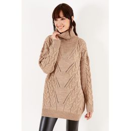 LA Angels Rollkragenpullover in Beige - 65% | Größe M | Damen-pullover-cardigans