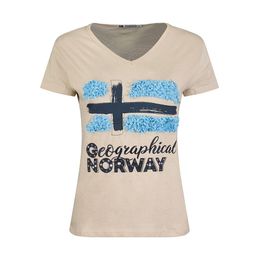 Geographical Norway Shirt "Jarine" in Beige - 75% | Gr&ouml;&szlig;e S | Damen-tops