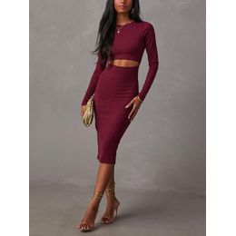 Milan Kiss Kleid in Bordeaux - 66% | Gr&ouml;&szlig;e L | Damen-kleider