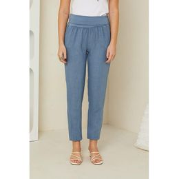 Rodier Lin Leinen-Hose in Blau - 78% | Größe XL/XXL | Damenhosen