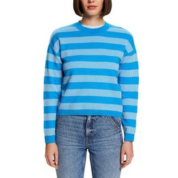 Esprit Pullover in Blau/ Wei&szlig; - 70% | Gr&ouml;&szlig;e M | Damen-pullover-cardigans
