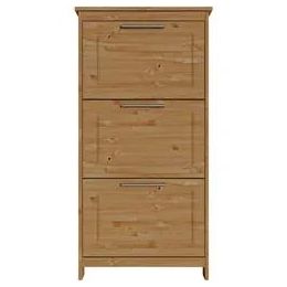 Schuhkipper Home Affaire "Lukas", beige (natur), B:60cm H:119cm T:19cm, FSC-zertifiziertes Massivholz, Sideboards, Aus massiver Kiefer, dekorative Fräsungen