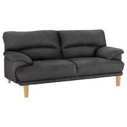 3-Sitzer Trendmanufaktur "Cecilia, Sofa in italienischem Design", grau (anthrazit), B:200cm H:87cm T:90cm, Sofas, mit tollem Sitzkomfort, extrabequeme Armlehnen, Holzfüße