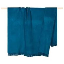 Wohndecke Pad "SYDNEY", blau (petrol), B:150cm L:200cm, Mischgewebe, Wohndecken, Made in Europe, Kuscheldecke