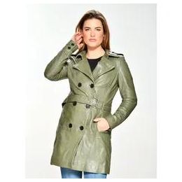 Langjacke Maze "Culima" Gr. L, grün (forest night), Damen, Obermaterial: 100% Lammleder / Futter: 100% Polyester, Jacken