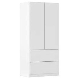 Drehtürenschrank Rauch "Kleiderschrank Schrank Garderobe Wäscheschrank COSTA in 3 Breiten", weiß (alpinweiß), B:90cm H:197cm T:54cm, Holzwerkstoff, Schränke, viel Platz, grifflose Front und Push-to-Open Funktion MADE IN GERMANY