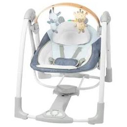 Babywippe Ingenuity "Swing 'n Go Portable SwingTM - Chambray", blau, Baby, Metall, Kunststoff, Stoff, Babywippen, mit Melodien und Geräuschen