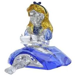 Dekofigur Swarovski "Kristallfigur Sammelfigur Alice im Wunderland Alice, 5670324", bunt (kristallweiß, blau, gelb, weiß), Dekofiguren, B/H: 9,7cm x 6,8cm, Alice, Swarovski Kristall, Swarovski Kristall, B:9,7cm H:6,8cm