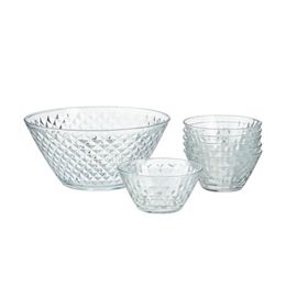 Schalenset ROMBO &brvbar; transparent/klar &brvbar; Glas &brvbar; Ma&szlig;e (cm): B: 29,9 H: 23,6 T: 24 &raquo; Sconto