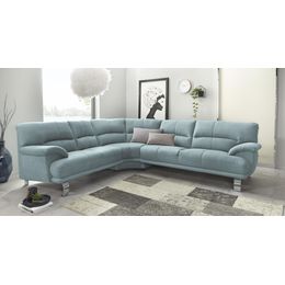 Ecksofa Trendmanufaktur "Cecilia II, in italienischen Design, bequem, hoher Sitzkomfort, L-Form", gr&uuml;n (mint), B:280cm H:87cm T:240cm, Microfaser Vintage (100% Polyester);Struktur (100% Polyester);Struktur fein (100% Polyester), Sofas, Ecksofa, extrabreite Armlehnen f&uuml;r noch mehr Sitzkomfort