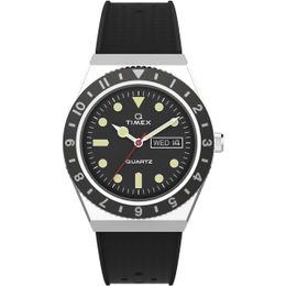 Quarzuhr Timex "DIVER INSPIRED", schwarz, Armbanduhren, Herren, Armbanduhr, Herrenuhr, Datum, Leuchtzeiger, Silikonarmband