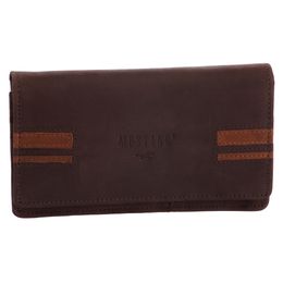 Geldbörse Mustang "Asti", braun (schwarz braun), Leder, casual, Kleinlederwaren, Wallet, Gelbörse, Purse, Money Purse