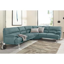 Ecksofa Trendmanufaktur "Cecilia II, in italienischen Design, bequem, hoher Sitzkomfort, L-Form", gr&uuml;n (mint), B:280cm H:87cm T:240cm, Microfaser Vintage (100% Polyester);Struktur (100% Polyester);Struktur fein (100% Polyester), Sofas, Ecksofa, extrabreite Armlehnen f&uuml;r noch mehr Sitzkomfort
