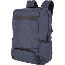 Rucksack Travelite "Meet, 41 cm, anthrazit", Herren, Gr. B/H/T: 30cm x 41cm x 15cm, blau (marine), Polyester, Rucksäcke, Arbeitsrucksack Schulrucksack Laptoprucksack mit 15,6-Zoll Laptopfach