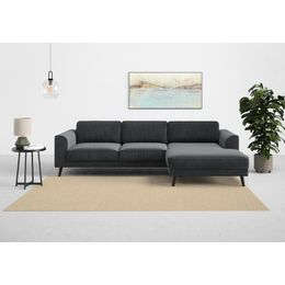 Ecksofa Trendmanufaktur "Lumber Jack, elegantes Designsofa, zeitlos modern, hoher Sitzkomfort", grau (anthrazit), B:280cm H:85cm T:167cm, 88% Polyester, 12% Polyacryl, Sofas, Ecksofa, wahlweise mit Bettfunktion u. Bettkasten, L-Form