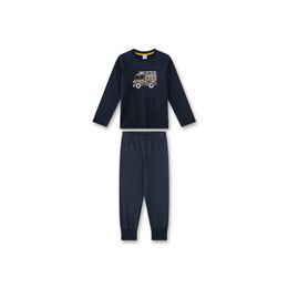 Schlafanzug Sanetta "Pyjama" Gr. 128, blau, Kinder, Obermaterial: 100% Baumwolle CO(Bio)., Homewear-Sets