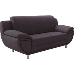 2-Sitzer Trendmanufaktur "Rondo II, zeitlos und bequem", braun (rosybraun), B:178cm H:85cm T:94cm, Struktur (100% Polyester), Sofas, wahlweise mit komfortablem Federkern, mit extra breiten Armlehnen