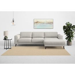 Ecksofa Trendmanufaktur "Lumber Jack, elegantes Designsofa, zeitlos modern, hoher Sitzkomfort", silber (silber lining), B:280cm H:85cm T:167cm, 100% Polyester, Sofas, Ecksofa, wahlweise mit Bettfunktion u. Bettkasten, L-Form