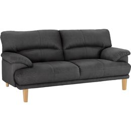 3-Sitzer Trendmanufaktur "Cecilia, Sofa in italienischem Design", grau (anthrazit), B:200cm H:87cm T:90cm, Sofas, mit tollem Sitzkomfort, extrabequeme Armlehnen, Holzf&uuml;&szlig;e