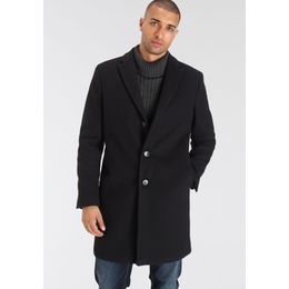 Kurzmantel Bruno Banani "Flex-Coat", Herren, Gr. S, schwarz, Flanell, Obermaterial: 76% Polyester, 20% Polyacryl, 4% sonstige Fasern. Futter: 100% Polyester. Ärmelfutter: 100% Polyester, casual, tailliert, Mäntel