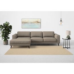 Ecksofa Trendmanufaktur "Lumber Jack, elegantes Designsofa, zeitlos modern, hoher Sitzkomfort", braun (schlamm), B:280cm H:85cm T:167cm, 100% Polyester, Sofas, Ecksofa, wahlweise mit Bettfunktion u. Bettkasten, L-Form