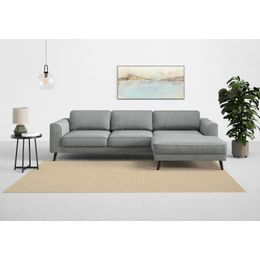 Ecksofa Trendmanufaktur "Lumber Jack, elegantes Designsofa, zeitlos modern, hoher Sitzkomfort", grau (grau pinstripe), B:280cm H:85cm T:167cm, 100% Polyester, Sofas, Ecksofa, wahlweise mit Bettfunktion u. Bettkasten, L-Form