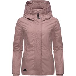 Outdoorjacke Ragwear "Vannesa" Gr. 5XL (50), lila (mauve), Damen, Außenmaterial: 100% Polyester, Innenfutter: 100% Polyester, Jacken, Wasserdichte Damen Übergangsjacke mit Kapuze