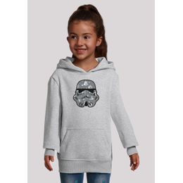 Kapuzenpullover F4NT4STIC "Star Wars Trooper XMAS" Gr. 110/116, grau (erdgrau), Mädchen, Obermaterial: 65% Baumwolle, 35% Polyester, Pullover, Premium Qualität